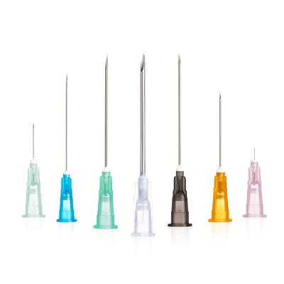 China CE Certified Disposable Sterile Medical Syringe Needles 18G 1.2mm OD with Color-Coded Hubs for Clinical Use for sale