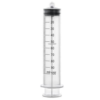China 100ml Disposable Syringe with Clear Scale Markings - Food Grade PVC for Industrial Inks & Perfumes for sale
