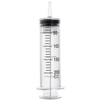 China 200ml Food Grade Plastic Disposable Syringe with Precise Scale - 100ml to 500ml Capacity Options for Industrial and Laboratory Use for sale