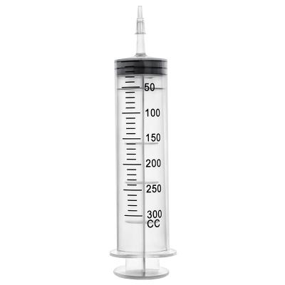 China 300ml Clear Volume Scale Disposable Syringe - Food Grade PVC Material for Laboratory & Industrial Use for sale