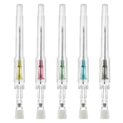 China Disposable Medical Straight Type Pen Needle I.V. Catheter with Safety Guard - FEP/PUR/PTFE Materials for sale