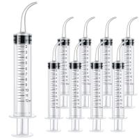 China Disposable 12ml/CC Pet Feeding Flush Plastic Elbow Curved Tip Dental Syringe Multi-Purpose Teeth Whitening Accessory for sale
