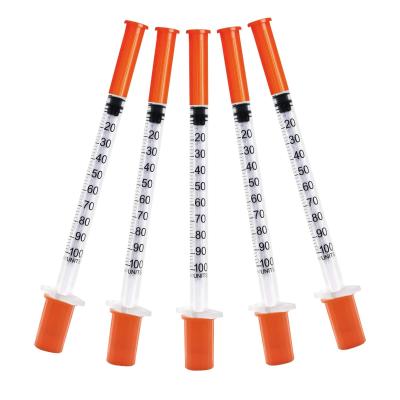 China CE Approved Medical Disposable Safety  31G Single Use Insulin Syringe with Needle Professional Made for sale