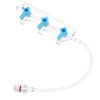 China Disposable Sterile Three-Way Manifold with Luer Lock and Ethylene Oxide Sterilization for Medical Infusion for sale