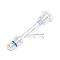 China Standard Type Rotary Y Valve with Rotating Male Luer in Sizes 0Fr-7Fr / 0Fr-9Fr and 80.70mm Length for Infusion Sets for sale