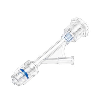 China Standard Type Rotary Y Valve with Rotating Male Luer in Sizes 0Fr-7Fr / 0Fr-9Fr and 80.70mm Length for Infusion Sets for sale