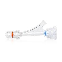 China Standard Type Rotary Y Valve with Rotating Male Luer for Infusion Sets, available in sizes 0Fr–7Fr / 0Fr–9Fr and with a length of 80.70 mm. for sale