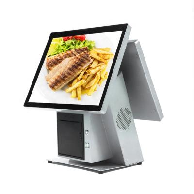 China i3/i5 New Design Metal Capacitive Touch Screen Pos Systems with 15'' Customer Display for sale