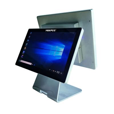 China New Arrival China Factory Touch Point of Sale 15 Inch Touch Screen Pos System with 13.3'' Customer Display for sale
