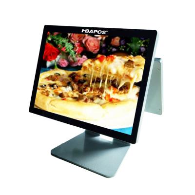 China 2021 Aluminium Pos System Casher Machine Pos System Dual Screen Touch Hardware Billing POS Machine for sale