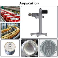 China 20W 30W 50W 100W Fiber Laser Marking Machine For Printing On Metal / Aluminum Lids for sale