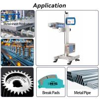 China 50W 100W Flying Fiber Laser Marking Machine For Stainless Steel / Medical Devices for sale