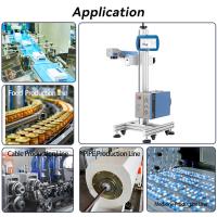 China 50W 100W Flying Fiber Laser Marking Machine For Stainless Steel / Medical Devices for sale