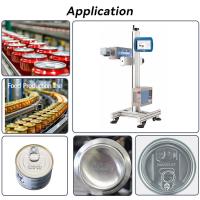 China 50W 100W Flying Fiber Laser Marking Machine For Stainless Steel / Medical Devices for sale