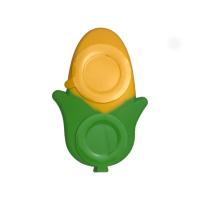 China Divided Corn Plate Set Silicone Baby Feeding Set Non Slip Suction Base for sale
