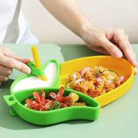 China Divided Corn Plate Set Silicone Baby Feeding Set Non Slip Suction Base for sale