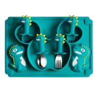 China Food Grade Silicone Baby Tray Custom Feeding Plates And Bowls PPA PVC Free for sale