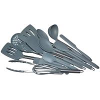 China 12 Piece Gray Silicone Spatula Kitchenaid Cookware Utensil Set Customized for sale