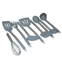 China 12 Piece Gray Silicone Spatula Kitchenaid Cookware Utensil Set Customized for sale
