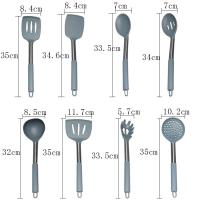 China 12 Piece Gray Silicone Spatula Kitchenaid Cookware Utensil Set Customized for sale