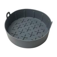 China Food Safe Silicone Kitchen Tool Easy Cleaning Air Fryer Pot Liners Reusable Basket for sale