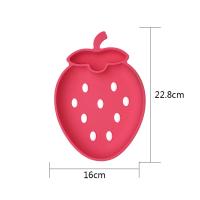 China Customized Strawberry Shape Silicone Sippy Cup Baby Feeding Set for sale