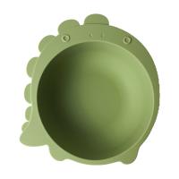 China Dinosaur Shape Silicone Eating Utensils Set Dishes Customized For Baby Feeding for sale