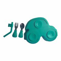 China Baby Feeding Silicone Spoon Set Customized Car Shape Bpa Free for sale