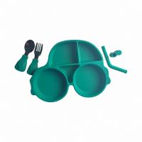 China Baby Feeding Silicone Spoon Set Customized Car Shape Bpa Free for sale
