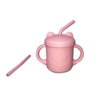 China Durable Silicone Baby Feeding Set 6 Pcs BPA Free Plates Straw Sippy Cup for sale