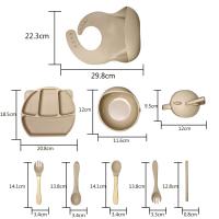 China Baby Feeding Silicone Bib And Bowl Set Food Grade With Forks And Spoons for sale