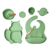 China Squirrel Shape Suction Cup Plates And Bowls Silicone 6 Pcs OEM Food Grade for sale