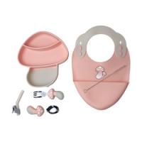 China ISO9001 Approved Silicone Baby Feeding Set Plate Mushroom Carrot Shape BPA Free for sale