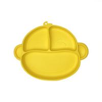 China Practical Silicone Baby Feeding Set Tableware Cartoon Monkey Shape Food Grade for sale