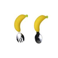 China Practical Silicone Baby Feeding Set Tableware Cartoon Monkey Shape Food Grade for sale