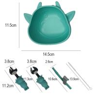 China Imp Shape Reusable Silicone Baby Feeding Set Non Slip Bpa Free Bowl Customized for sale
