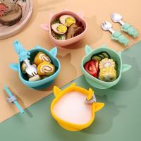 China Imp Shape Reusable Silicone Baby Feeding Set Non Slip Bpa Free Bowl Customized for sale