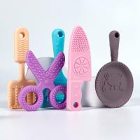 China 5 Piece Non Toxic Baby Teether Silicone BPA Free Customized Color for sale