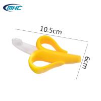 China Non Toxic Silicone Baby Teether Soft Banana Toothbrush Teether Customized for sale