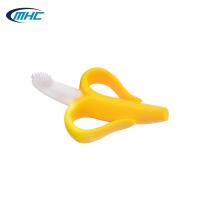 China Non Toxic Silicone Baby Teether Soft Banana Toothbrush Teether Customized for sale