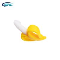 China Non Toxic Silicone Baby Teether Soft Banana Toothbrush Teether Customized for sale