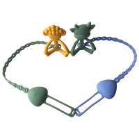 China Cartoon Shape Baby Teether Toys Food Grade BPA Free DIY Silicone Teether for sale