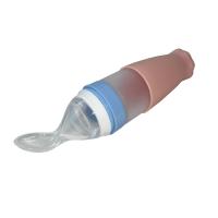 China Phthalate BPA Latex Free Silicone Baby Teether Spoon Feeding Bottle Medium Flow for sale