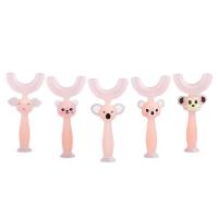 China 360 Manual Baby Silicone Teether Toothbrush Eco Friendly Bear Shaped for sale