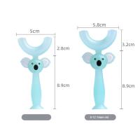 China 360 Manual Baby Silicone Teether Toothbrush Eco Friendly Bear Shaped for sale