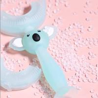 China 360 Manual Baby Silicone Teether Toothbrush Eco Friendly Bear Shaped for sale