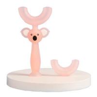 China 360 Manual Baby Silicone Teether Toothbrush Eco Friendly Bear Shaped for sale