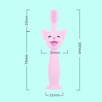 China Silicone Infant Teething Toys Toothbrush Food Grade Pig Head Shape for sale