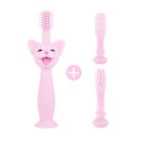 China Silicone Infant Teething Toys Toothbrush Food Grade Pig Head Shape for sale