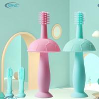 China Baby Teether Silicone Factory Price 360 Degree Cleaning Infants Toothbrush Shape for sale